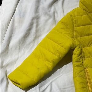 bocini | Jackets & Coats | Bocini 4 Bright Yellow Puff Front Zip Jacket ...